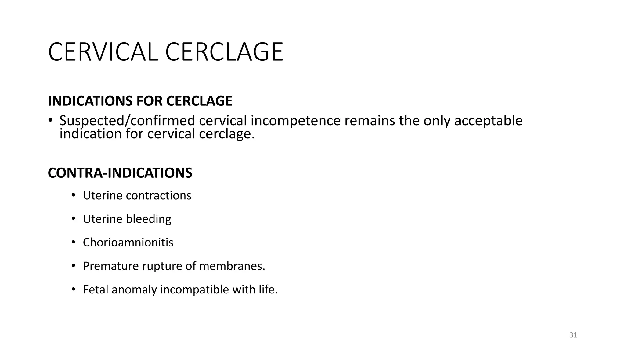 Management of Cervical Incompetence | PPTX