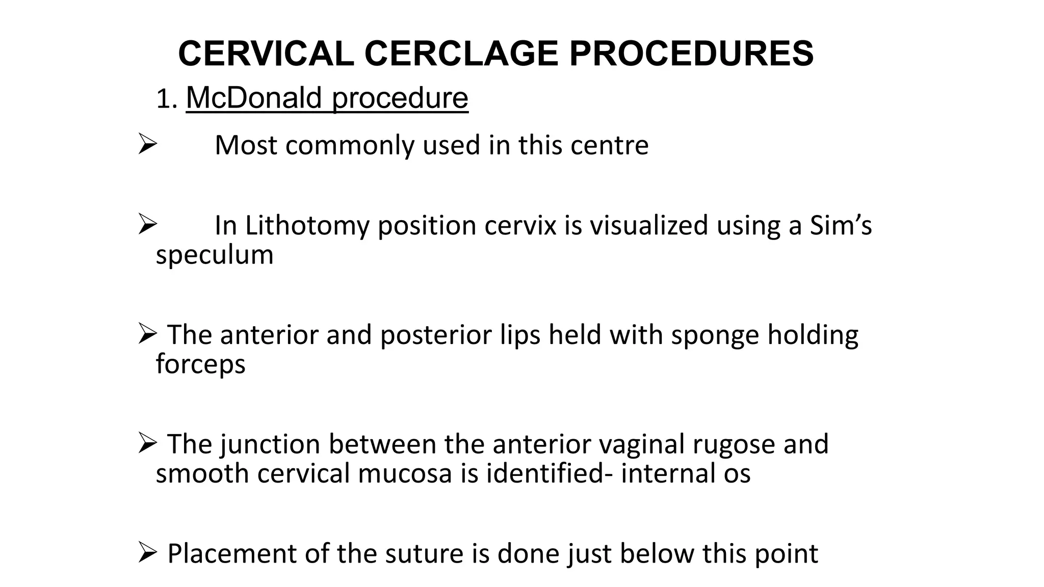 Management of Cervical Incompetence | PPTX