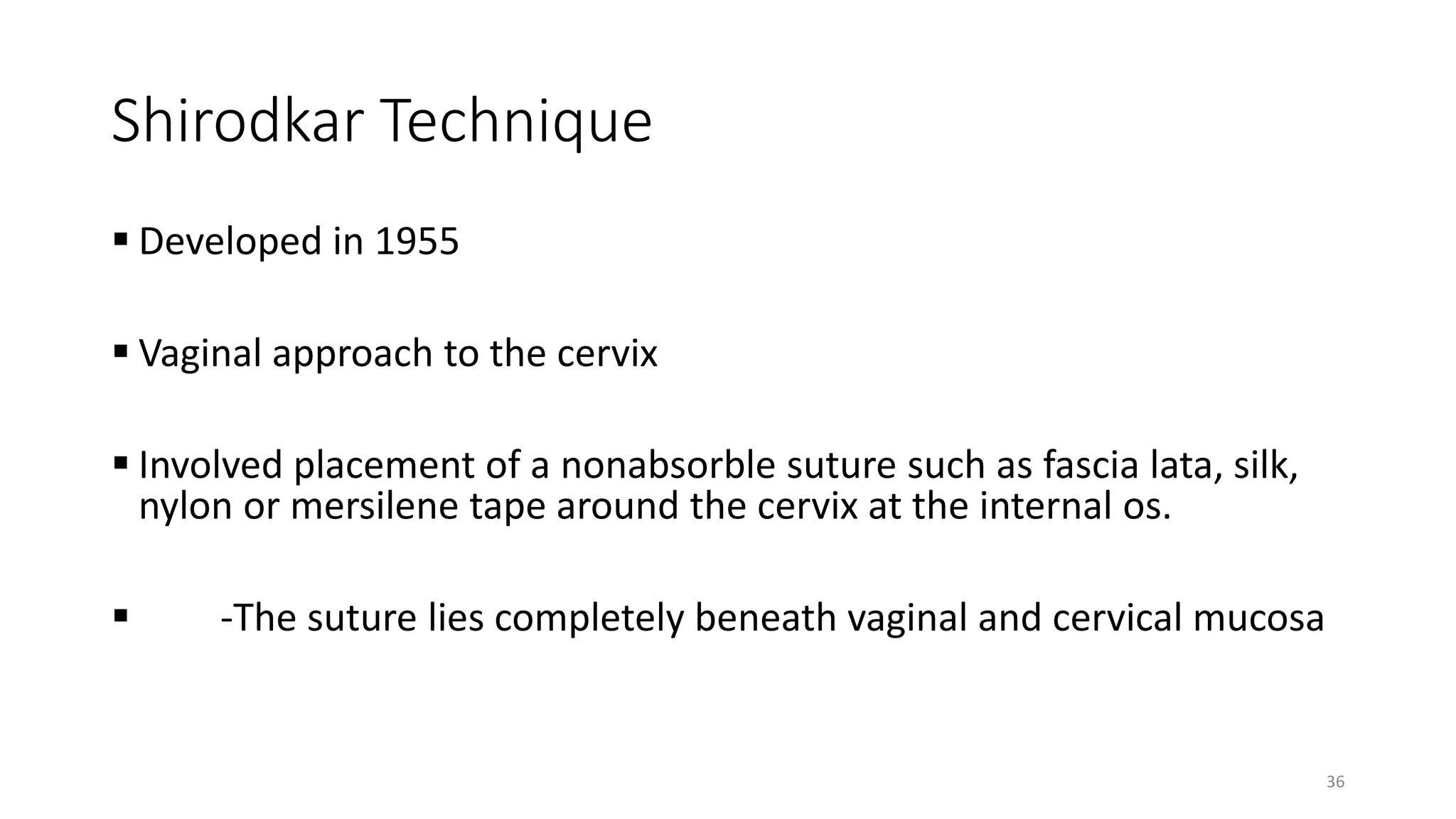 Management of Cervical Incompetence | PPTX