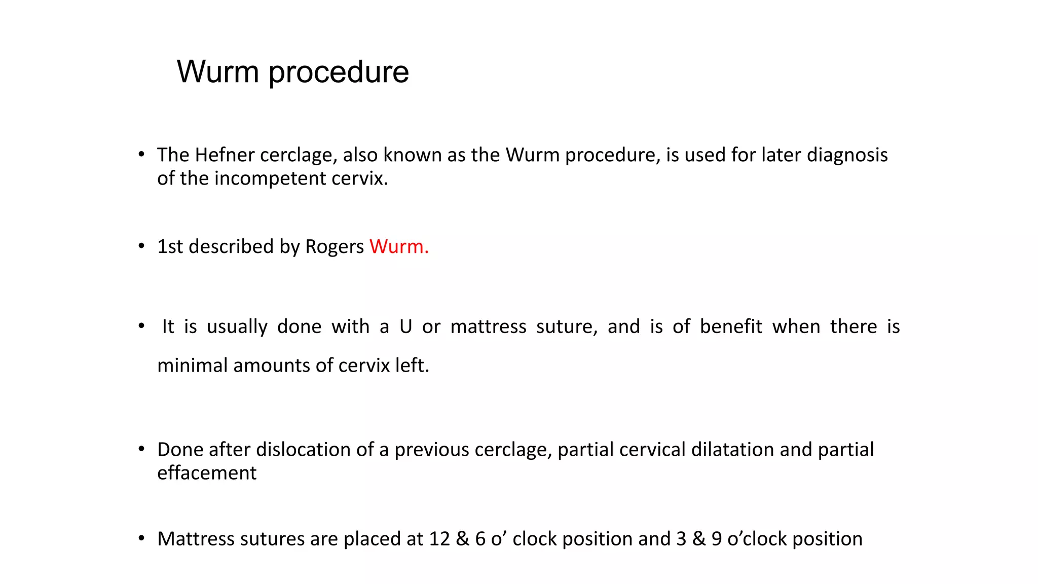 Management of Cervical Incompetence | PPTX