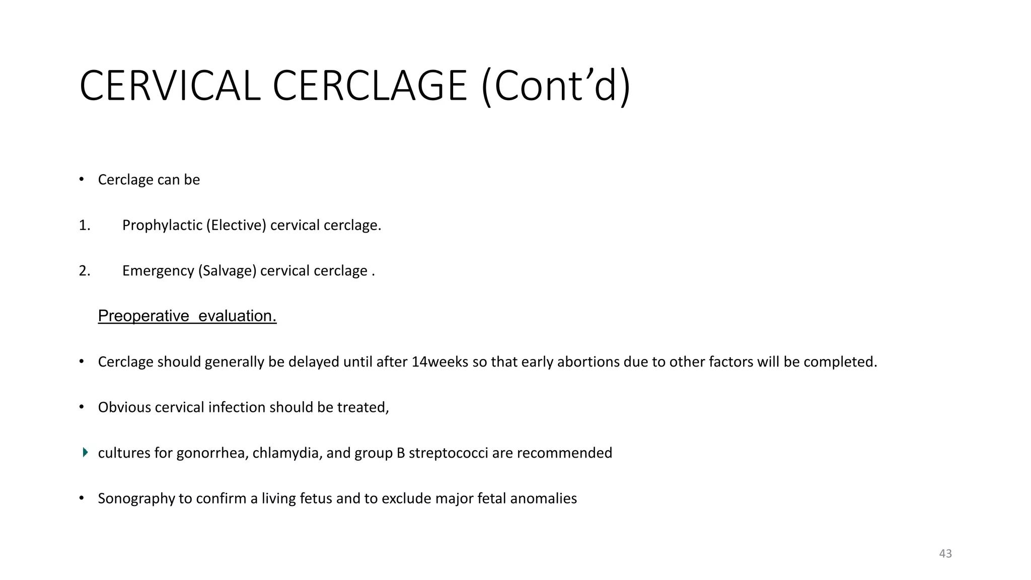 Management of Cervical Incompetence | PPTX