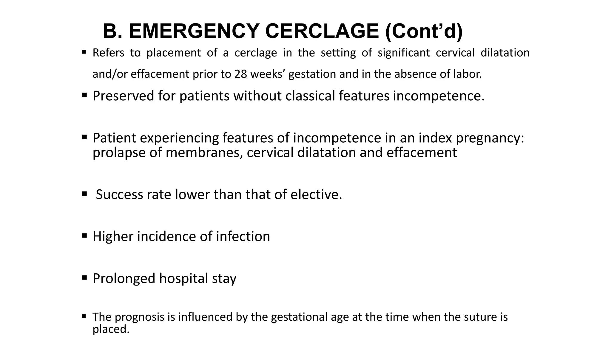Management of Cervical Incompetence | PPTX