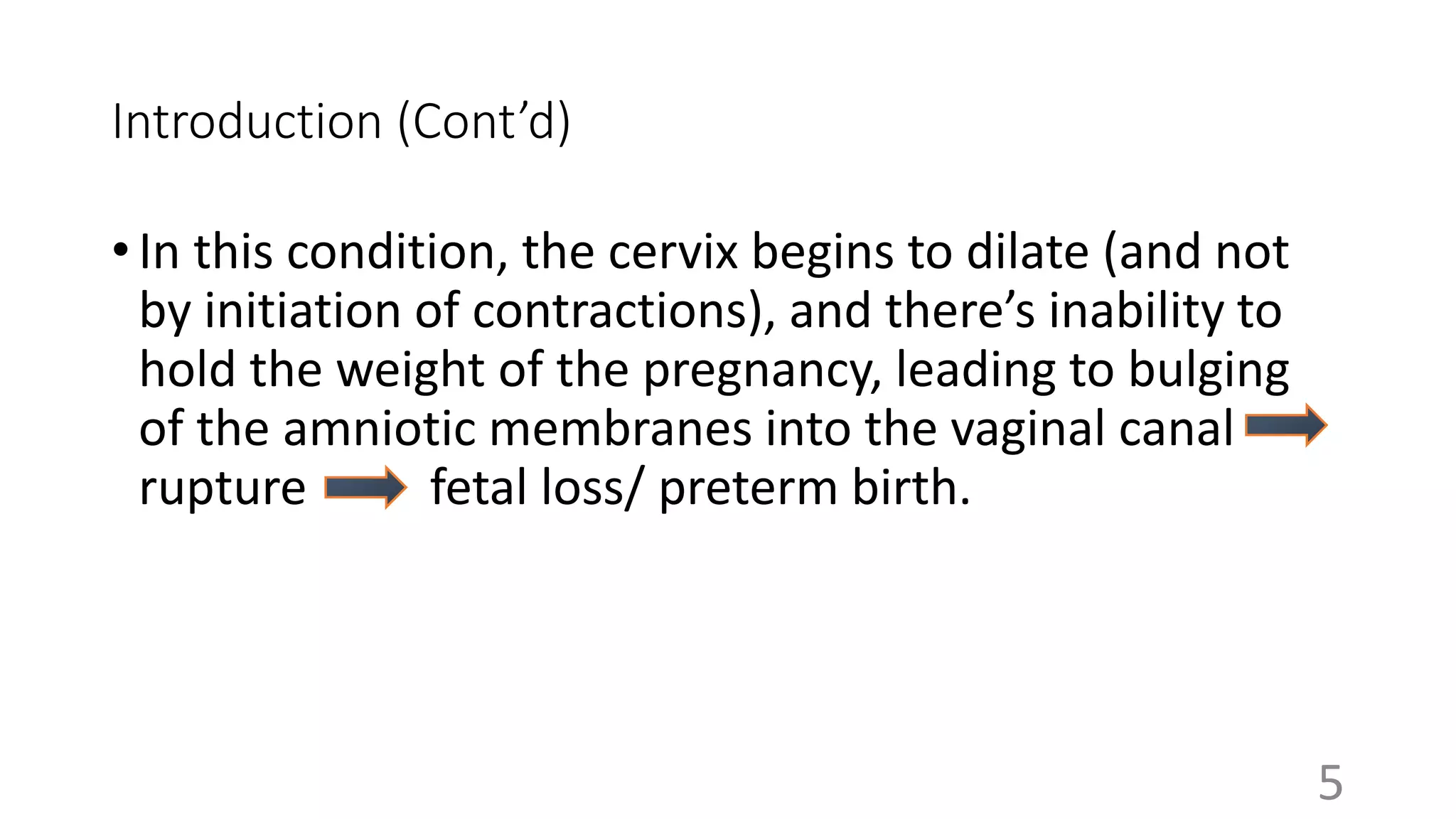 Management of Cervical Incompetence | PPTX