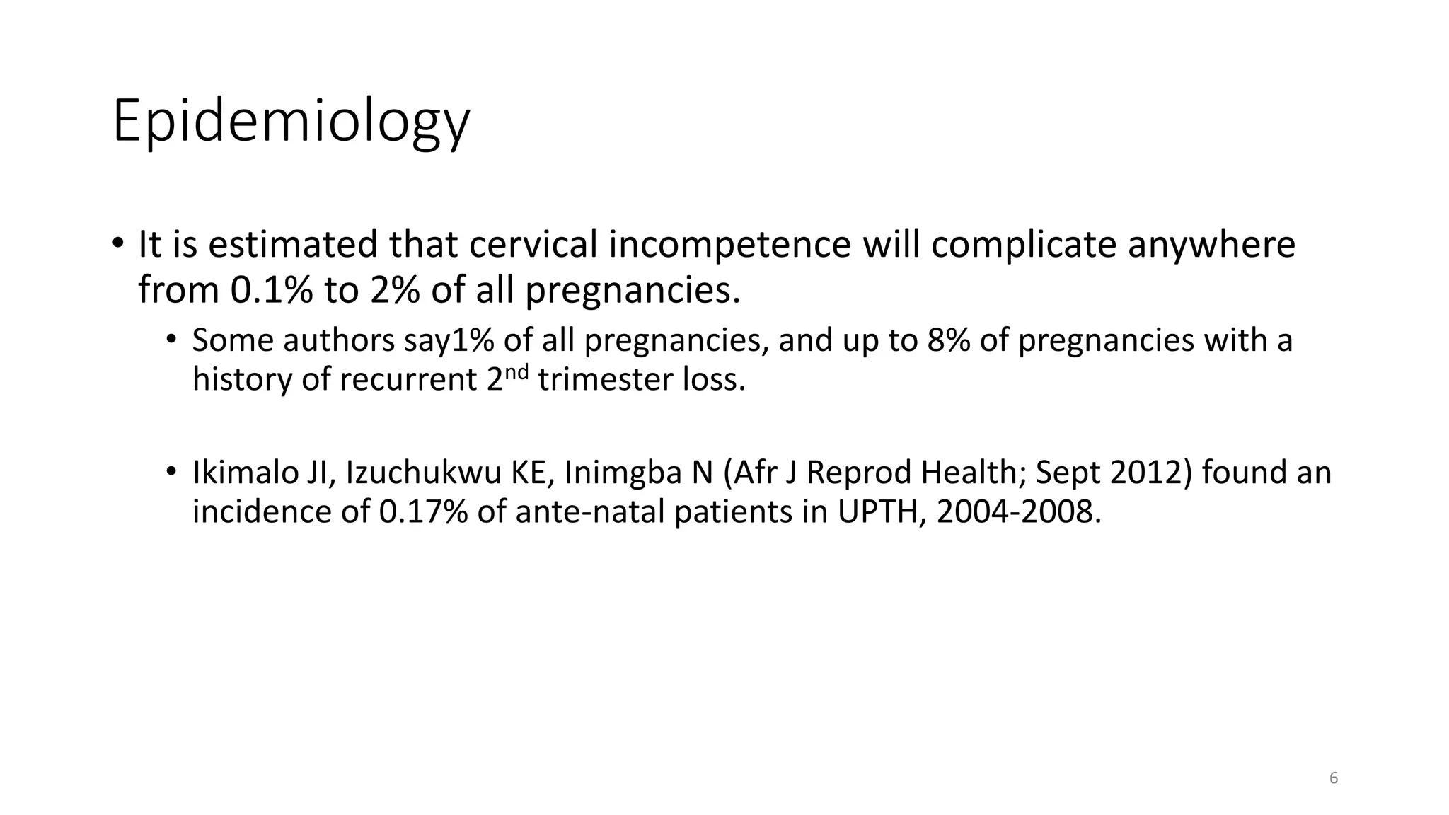 Management of Cervical Incompetence | PPTX