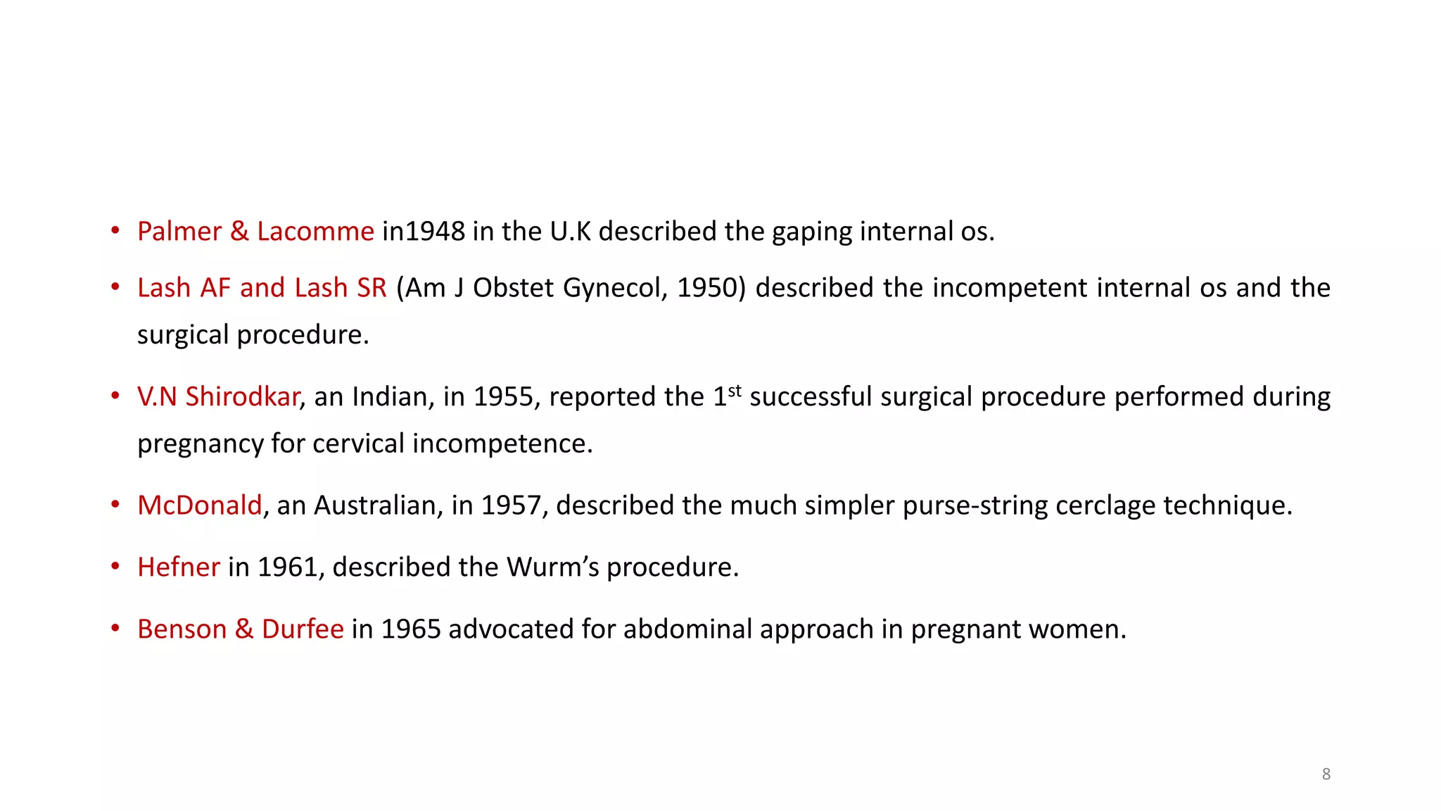 Management of Cervical Incompetence | PPTX