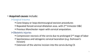 Management of Cervical Incompetence | PPTX
