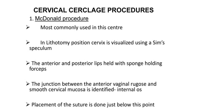 Management of Cervical Incompetence | PPTX