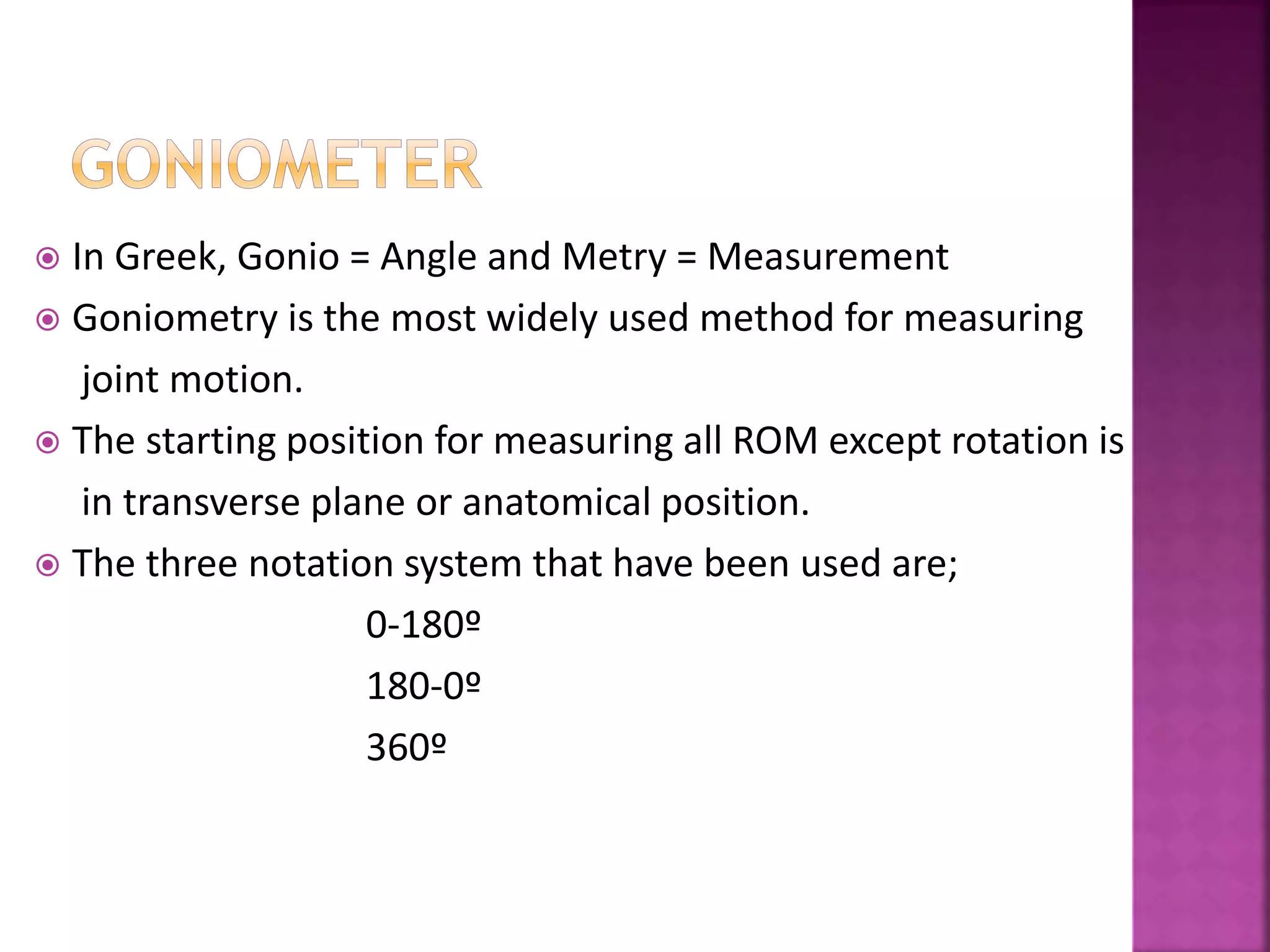 Goniometer | PPTX