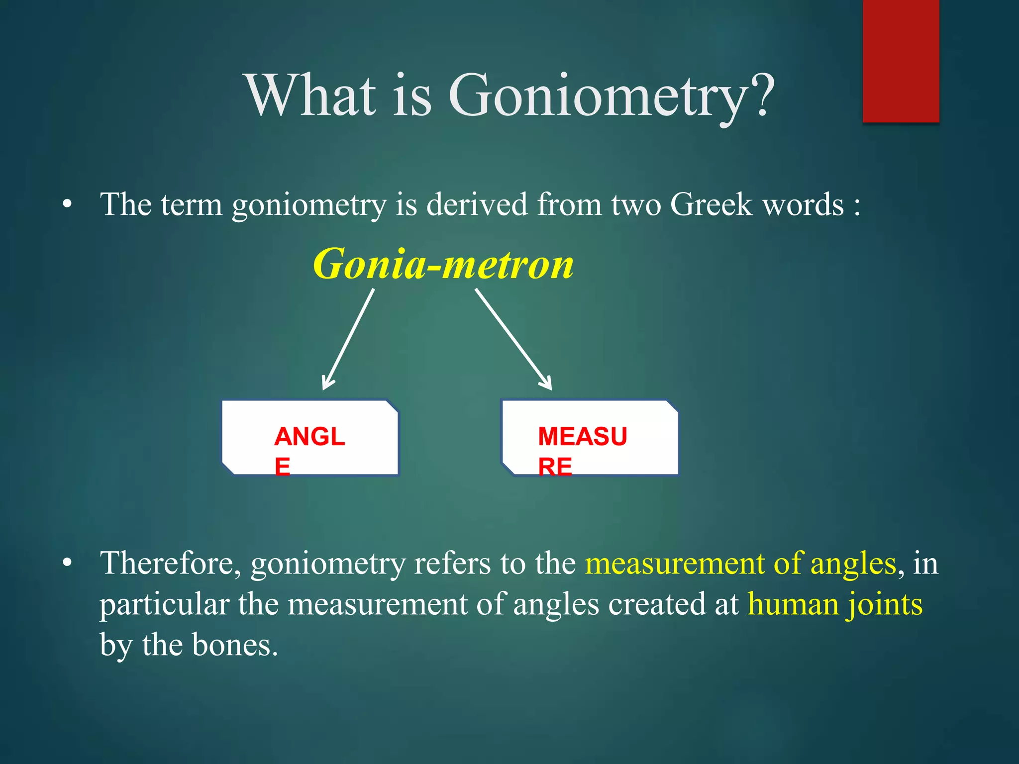 Goniometer (range of motion ) | PPTX