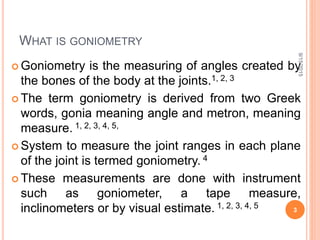 Goniometry.ppt uche | PPTX