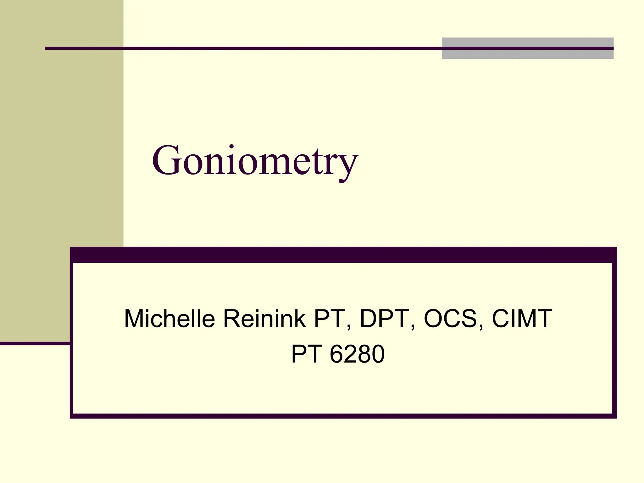 Goniometry-2019 (student).pptx students presentation | PPT