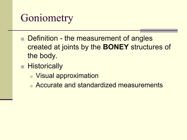 Goniometry-2019 (student).pptx students presentation | PPTX | Death ...