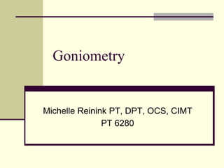 Goniometry-2019 (student).pptx students presentation | PPT