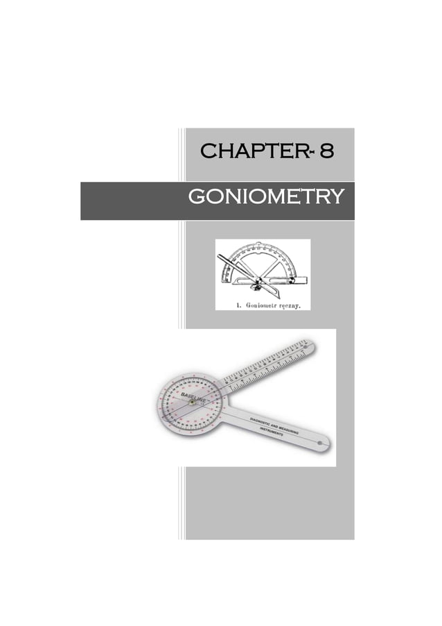 Goniometry | PDF