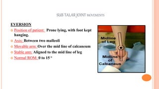 GONIOMETRY LOWER LIMB | PPTX