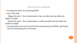 GONIOMETRY LOWER LIMB | PPTX