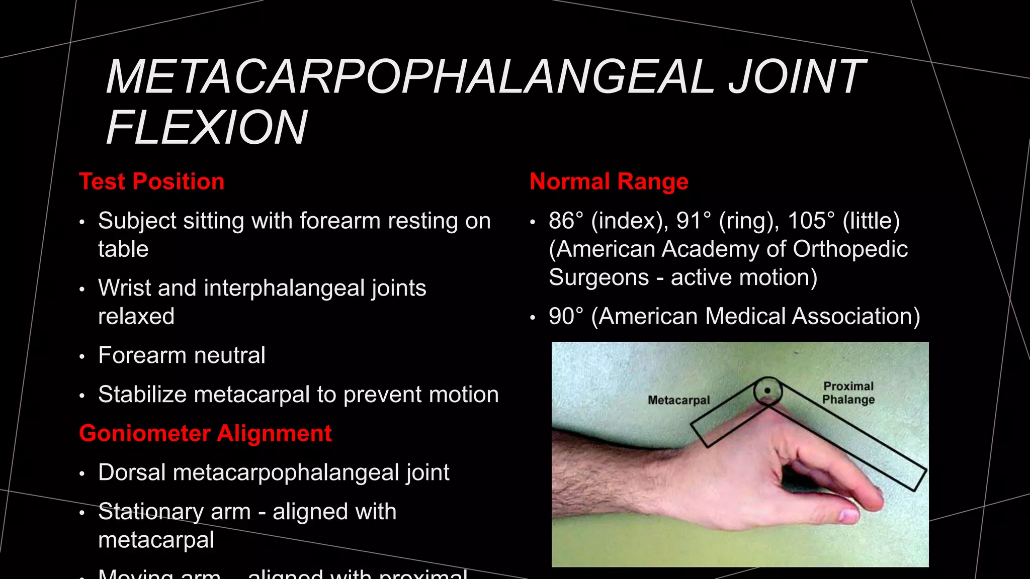 Goniometry for Wrist & Fingers | PPTX