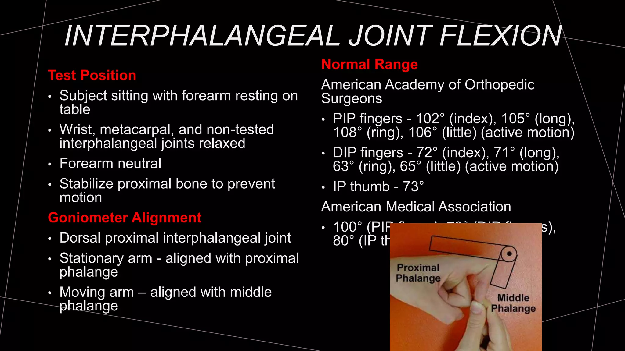 Goniometry for Wrist & Fingers | PPTX