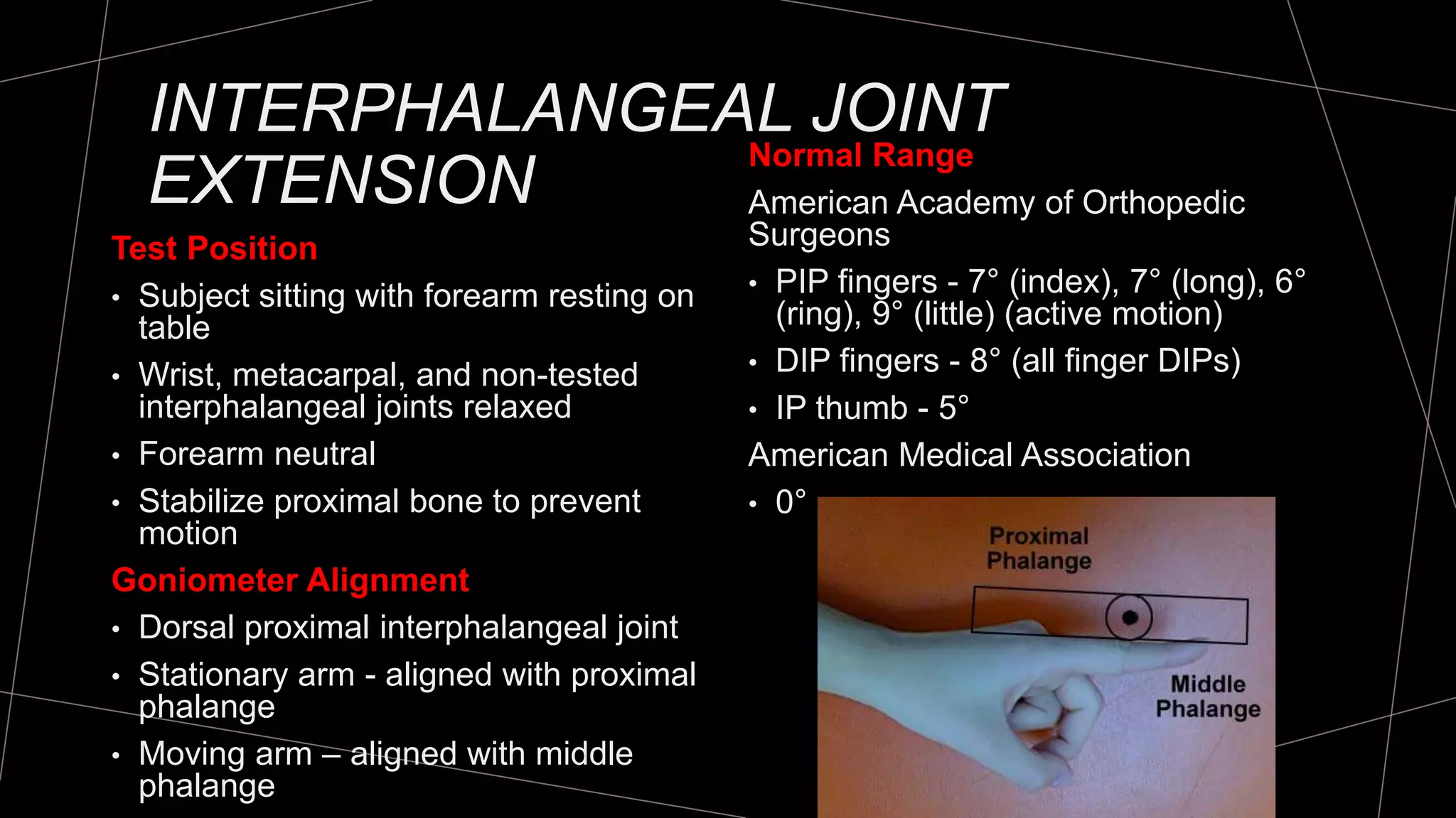 Goniometry for Wrist & Fingers | PPTX