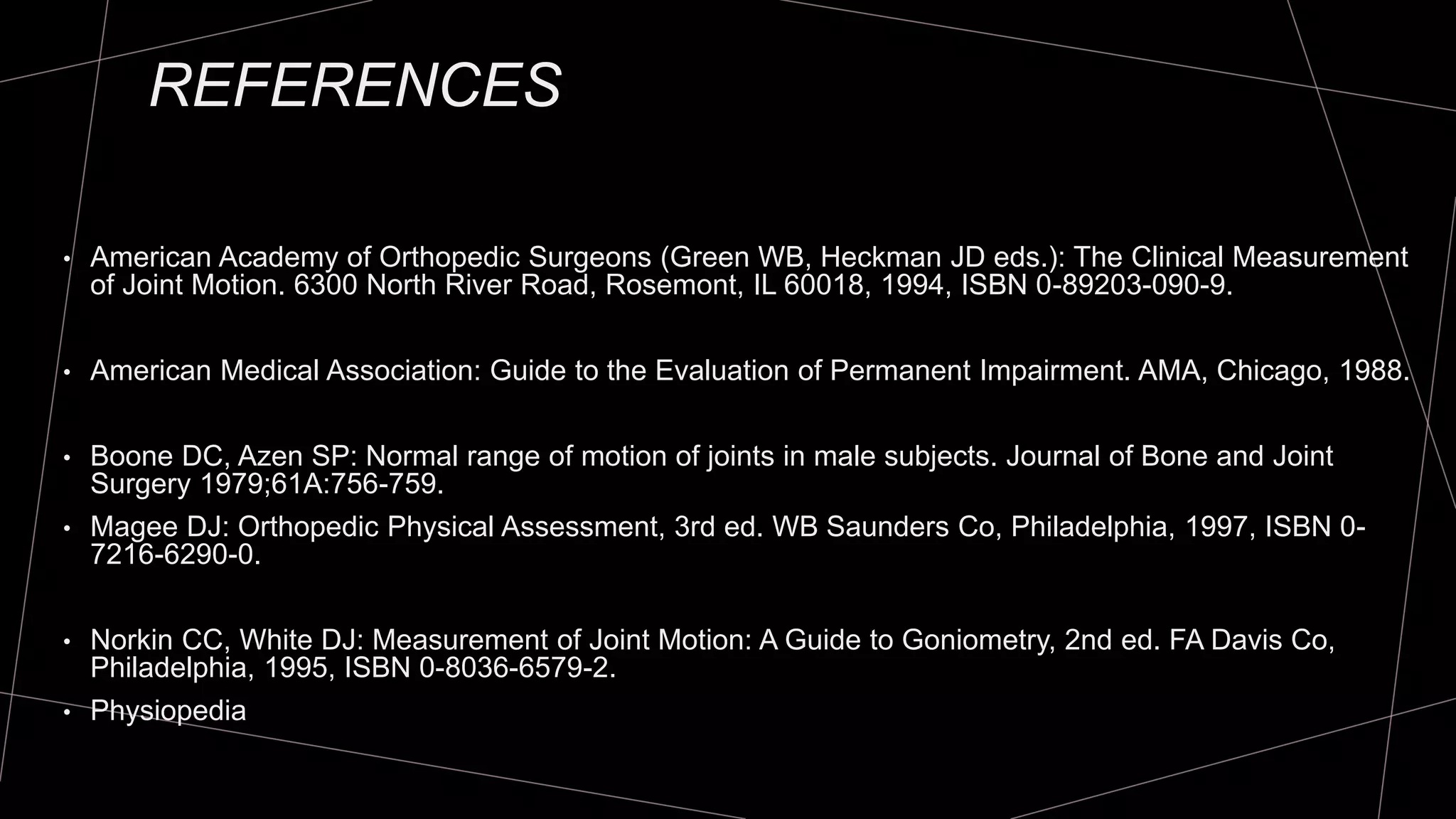 Goniometry for Wrist & Fingers | PPTX