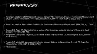 Goniometry for Wrist & Fingers | PPTX