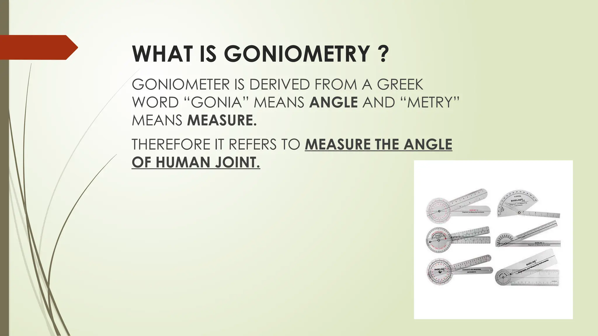 'GONIOMETRY OF ELBOW JOINT. And details how to take range of motion | PPTX