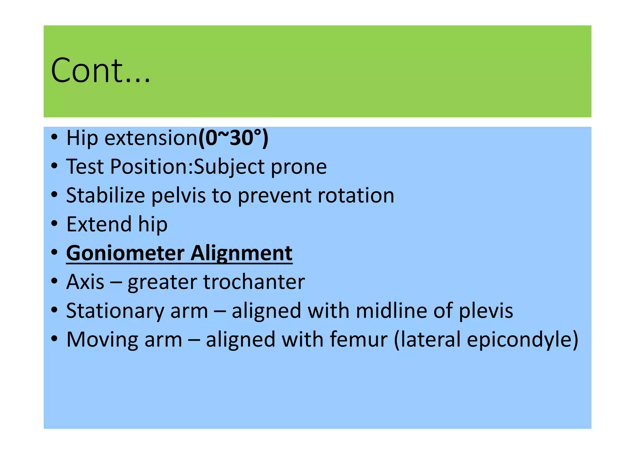 Goniometry of lower limb joints/ROM of lower limb joints | PPTX