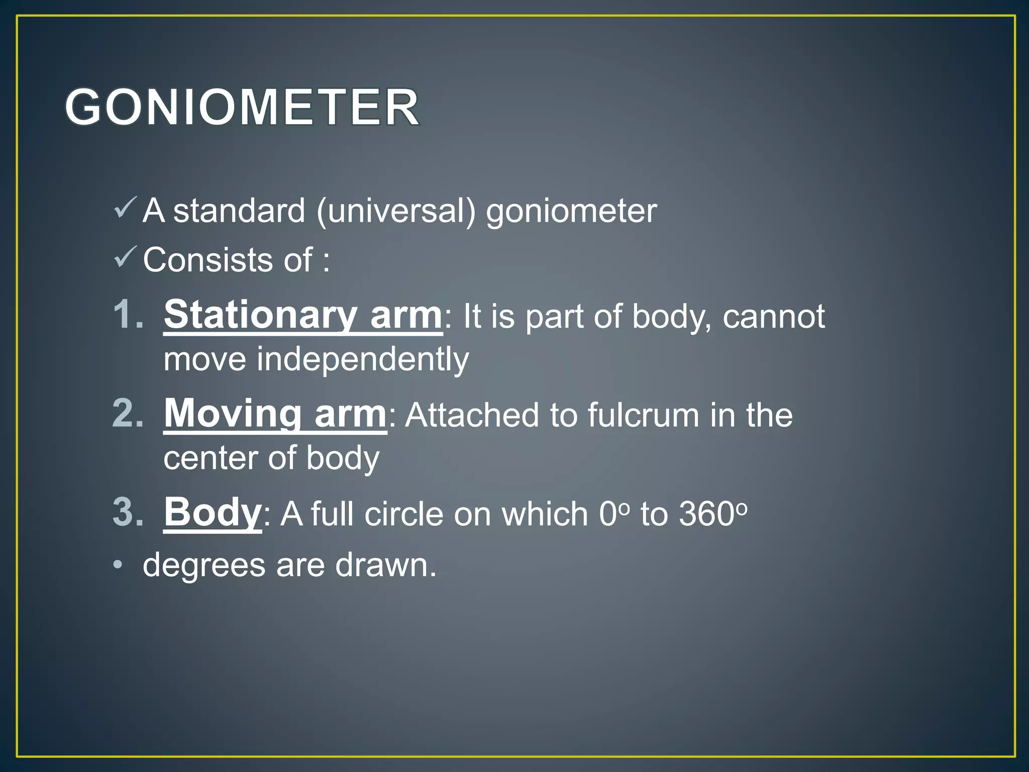 Goniometry | PPTX