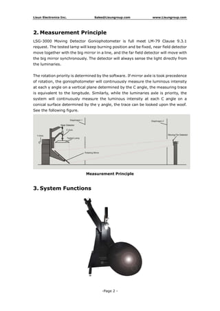 LISUN Goniophotometer with-moving-mirror-lsg-3000 | PDF