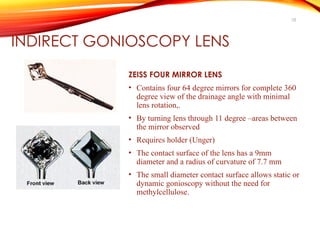 GONIOSCOPY TECHNIQUE AND INVESTIGATION.pptx