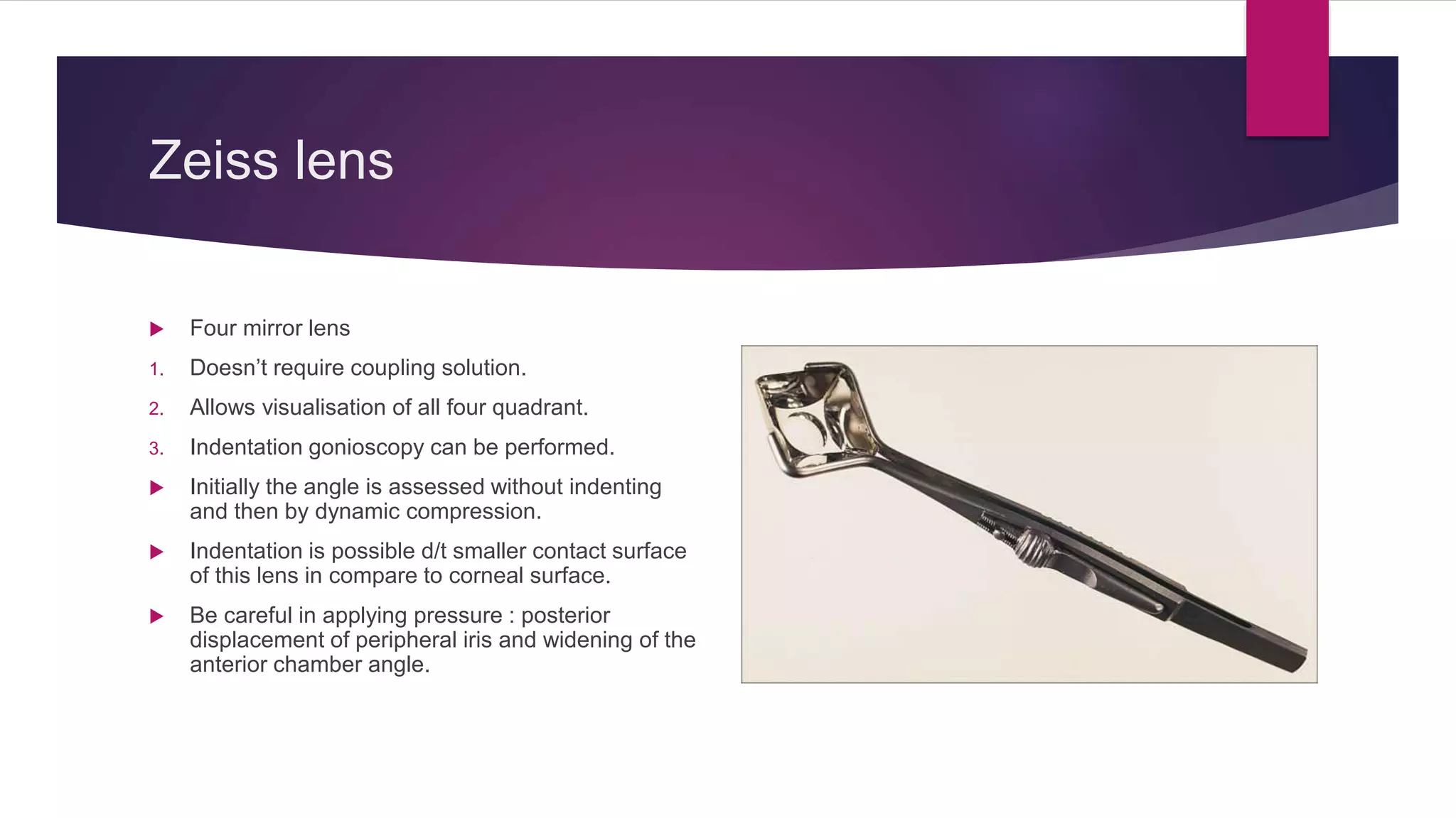 Gonioscopy and methods to assess anterior segments | PPTX