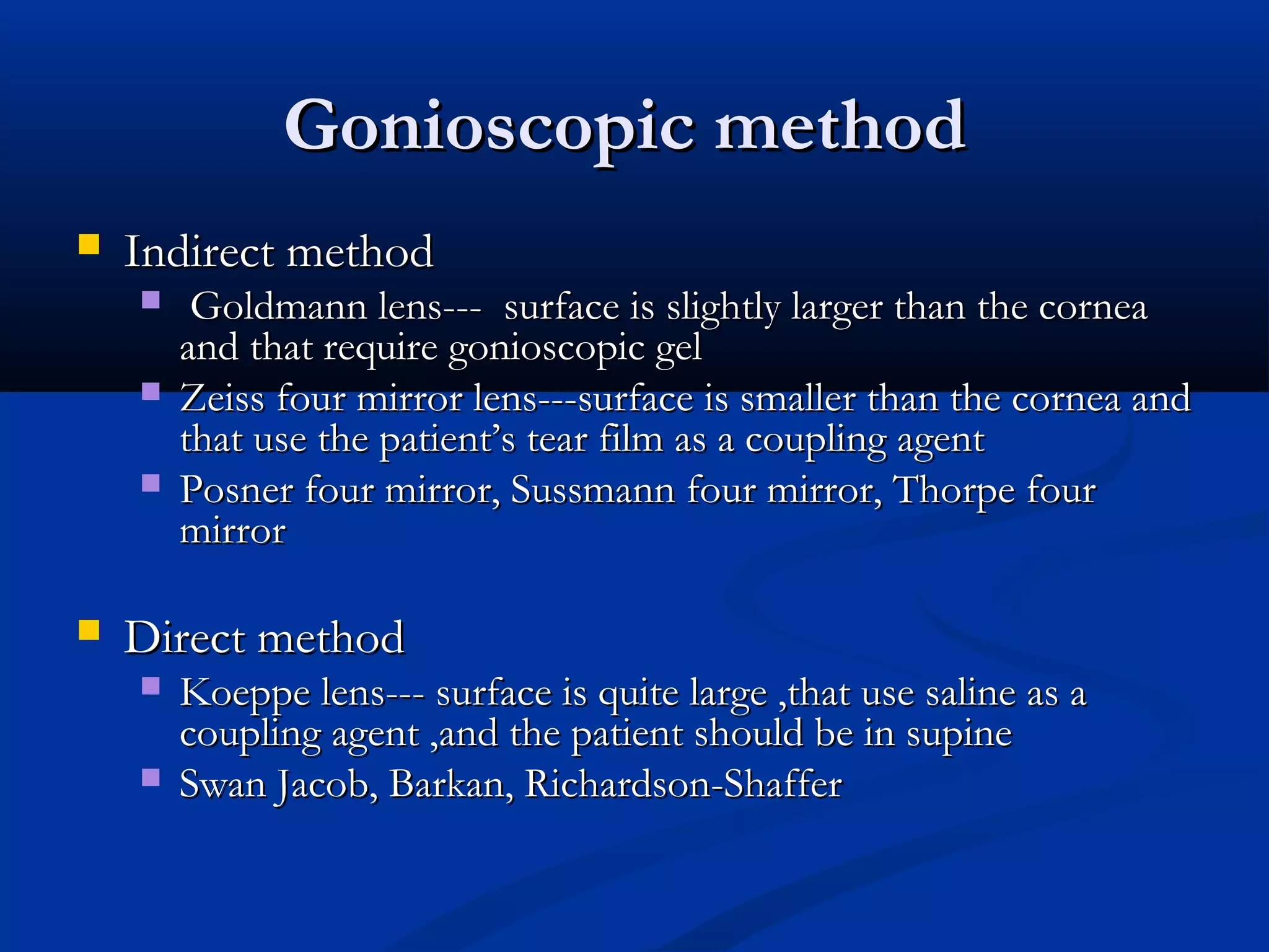 Gonioscopy presentation | PPT