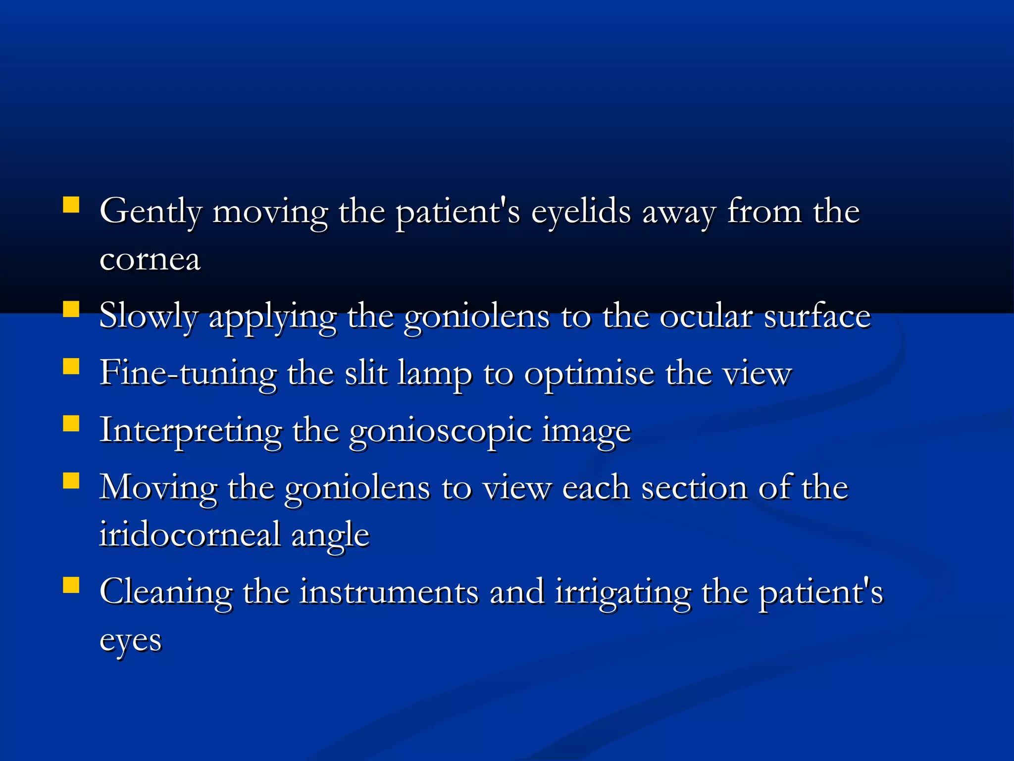 Gonioscopy presentation | PPT