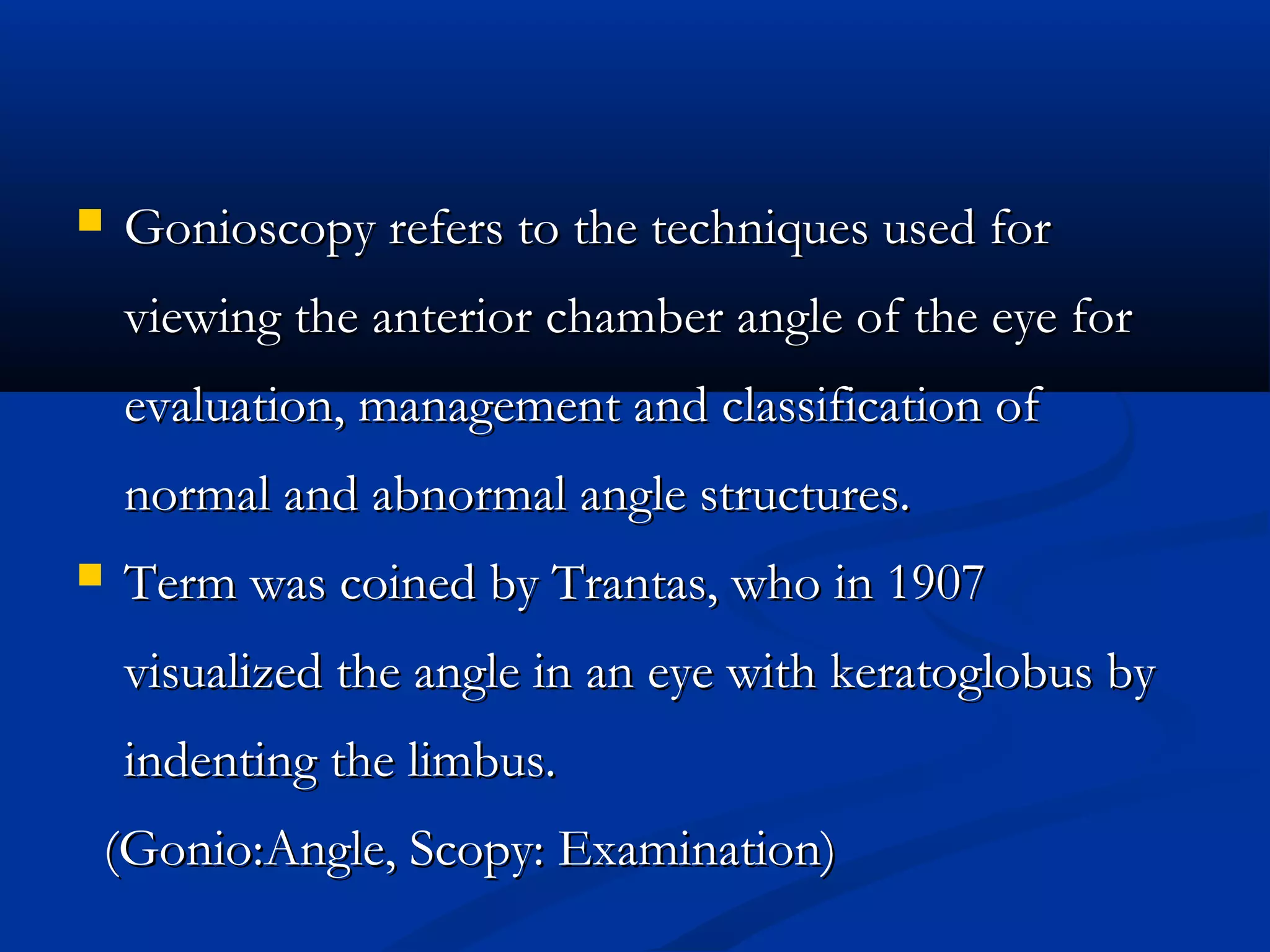 Gonioscopy presentation | PPT