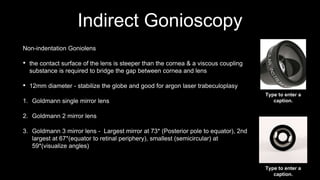 GONIOSCOPY by Dr. ZAW MIN HTET (OPHTHALMOLOGIST) | PPTX