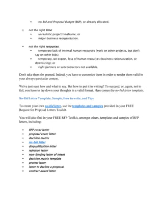 Bid, No-Bid Decision Making | PDF