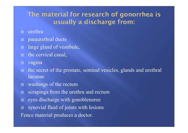 Gonorrhea | PDF | Sexual Conditions | Sexual Health