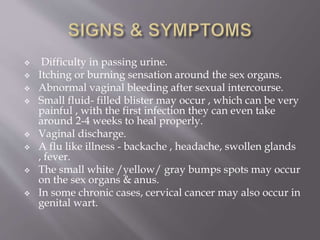 Gonorrhea and GENITAL WARTS | PPTX