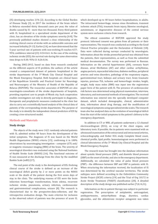 Clinical Predictors of the Evolving Ischemic Stroke according to the Tree-Structured Model | PDF