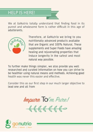 GoNutrio's IMPURE To I'M PURE Guide | PDF