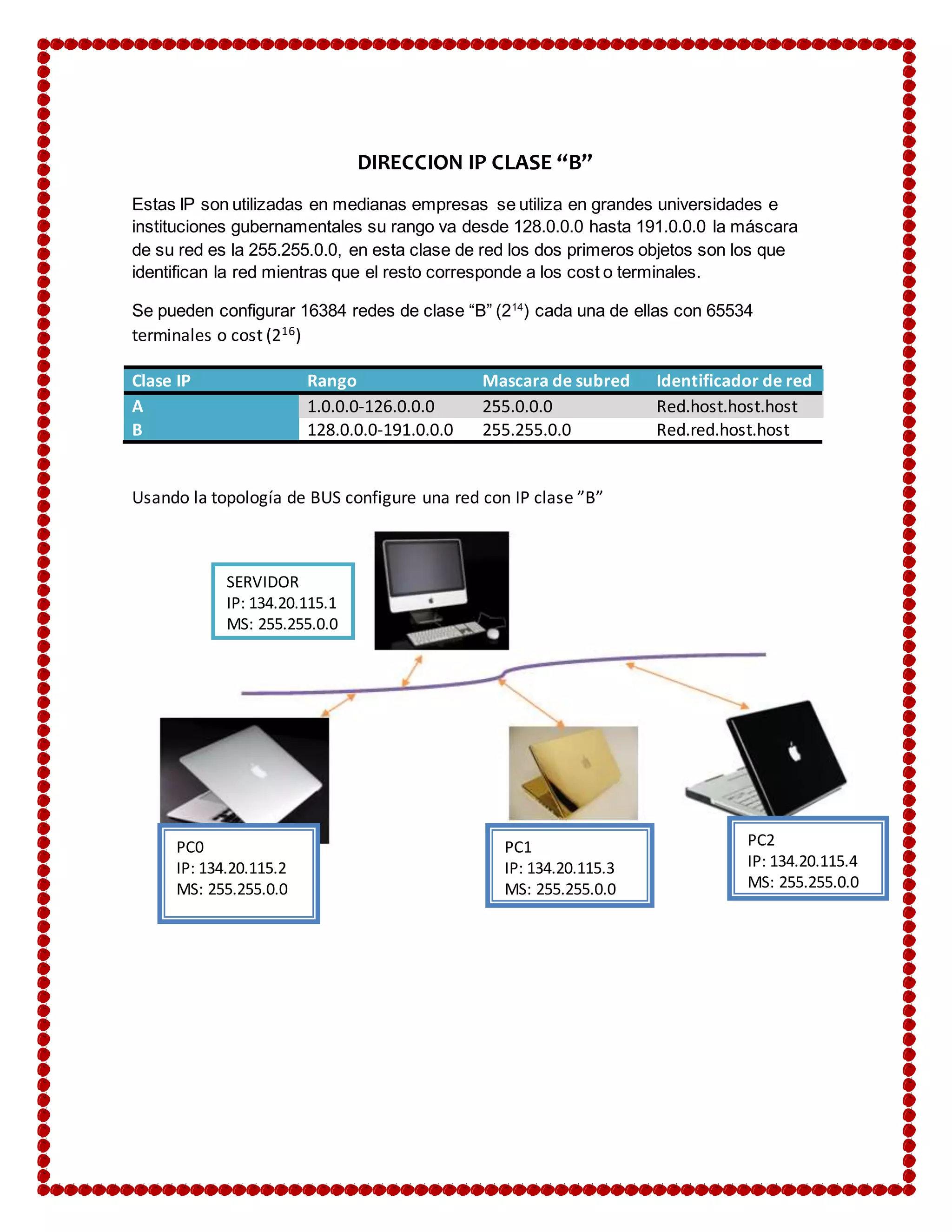 Red clase "A" y "B" | DOCX | Computer Networking | Computing