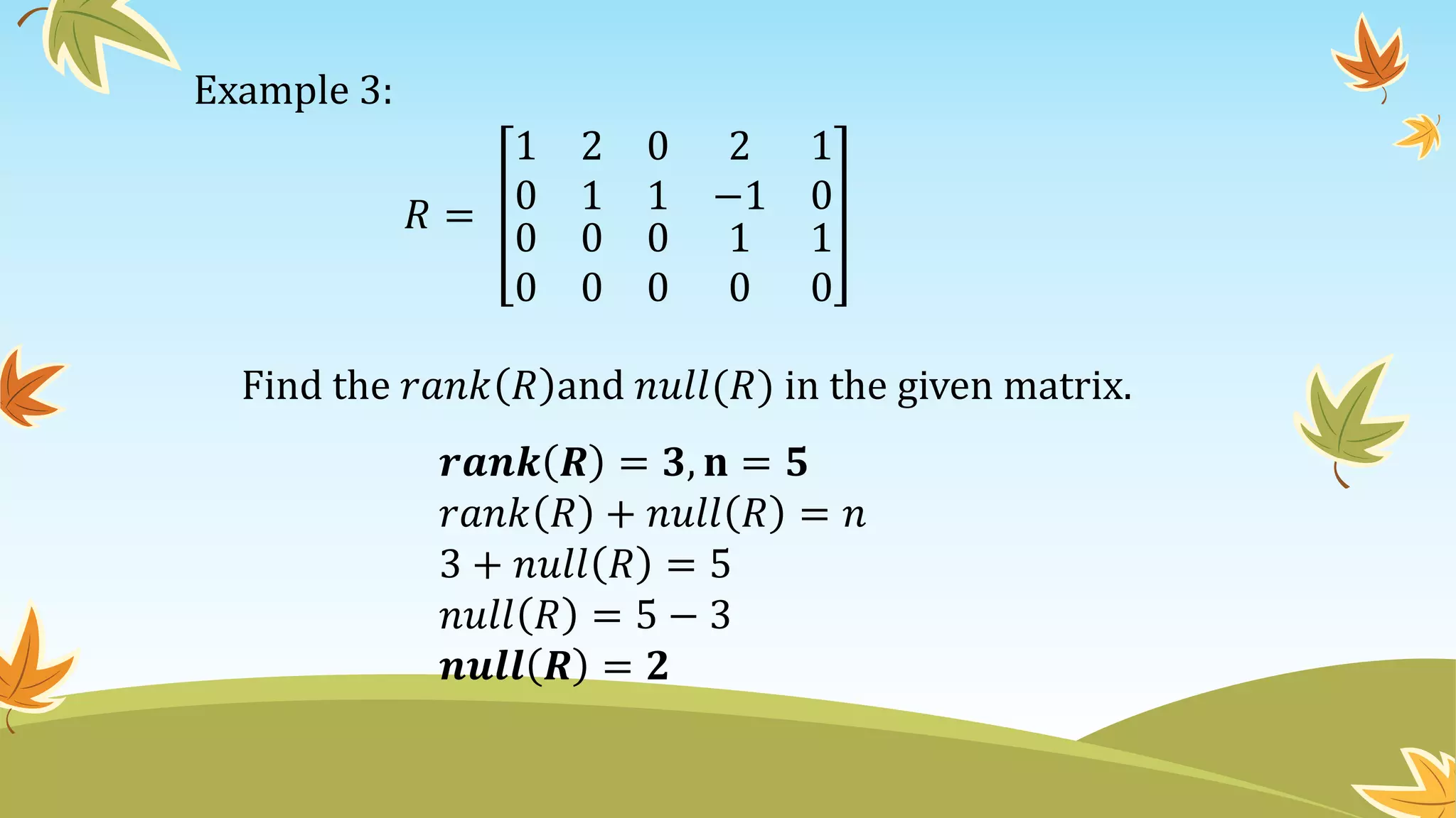 Rank nullity theorem | PPTX