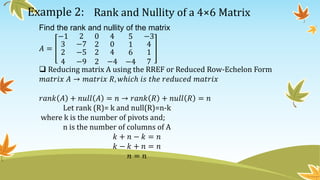 Rank nullity theorem | PPTX