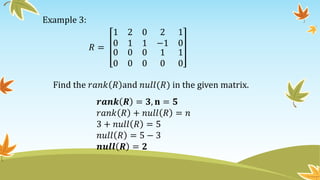 Rank nullity theorem | PPTX