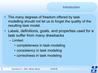 Towards Canonical Task Types for User Interface Design | PPT