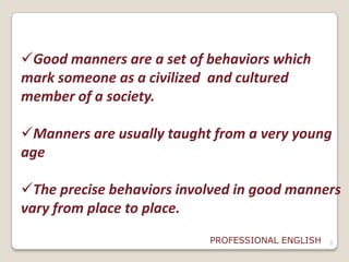 a presentation in professional english | PPTX