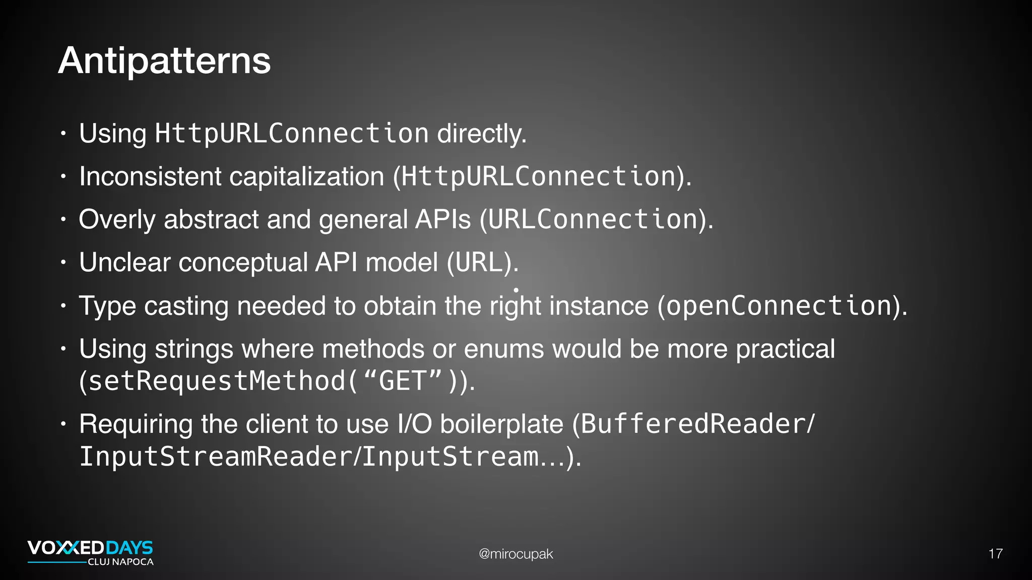 The good, the bad, and the ugly of Java API design | PPT