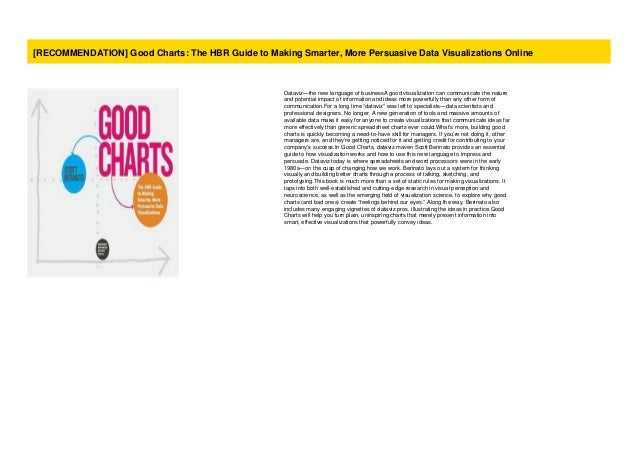 [RECOMMENDATION] Good Charts: The HBR Guide to Making Smarter, More ...