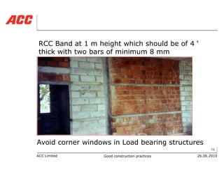 Good construction practices - Part 2 - ACC | PDF