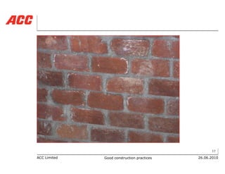 Good construction practices - Part 2 - ACC | PDF